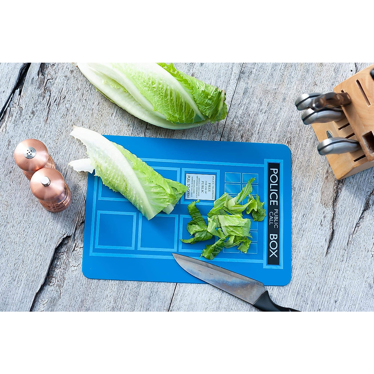 Doctor Who TARDIS Cutting Board - Flexible Silicone, with Non-Slip Base