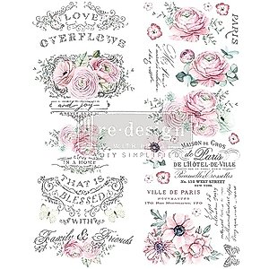 Prima Marketing Redesign Decor Transfers, Overflowing Love