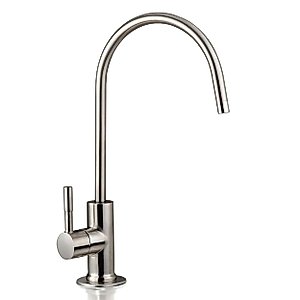 iSpring GA1-BN Drinking Water RO Faucet for Kitchen Sink, Heavy-Duty Lead-Free Reverse Osmosis Faucet for RO Water Filtration System, Non-Air Gap 100% Stainless Steel RO Faucet, Brushed Nickel Finish
