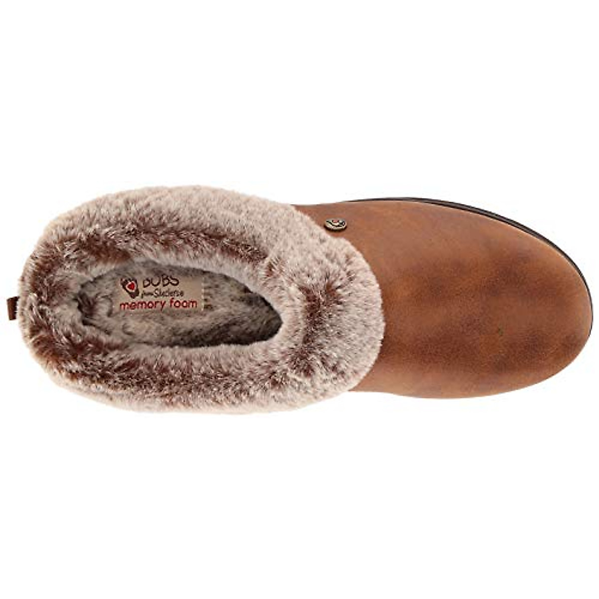 Skechers Women's Keepsakes-R E M Faux Fur Lined Shootie with Memory Foam Slipper, Brown, 9