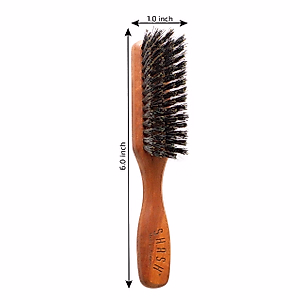 Made in Germany - SHASH The Original 100% Boar Bristle Beard Brush, Made in Germany - Naturally Conditions, Smooths and Softens Beard, Eases Itch and Irritation, Supports Healthy Growth