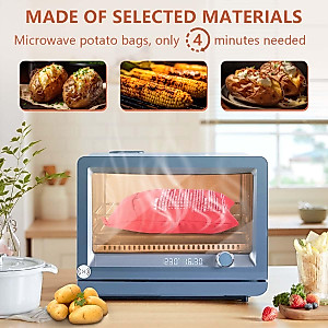 OBTANIM Microwave Potato Bag, 2 Pack of Reusable Microwave Cooker Bag Baked Pouch Potato Bag, Red