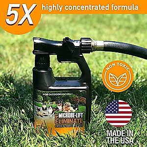 MICROBE-LIFT Outdoor Pet Odor Eliminator For Strong Odor On Turf, Patios, Deck, and Lawns - Keeps Pets From Going in Same Spot, 32oz