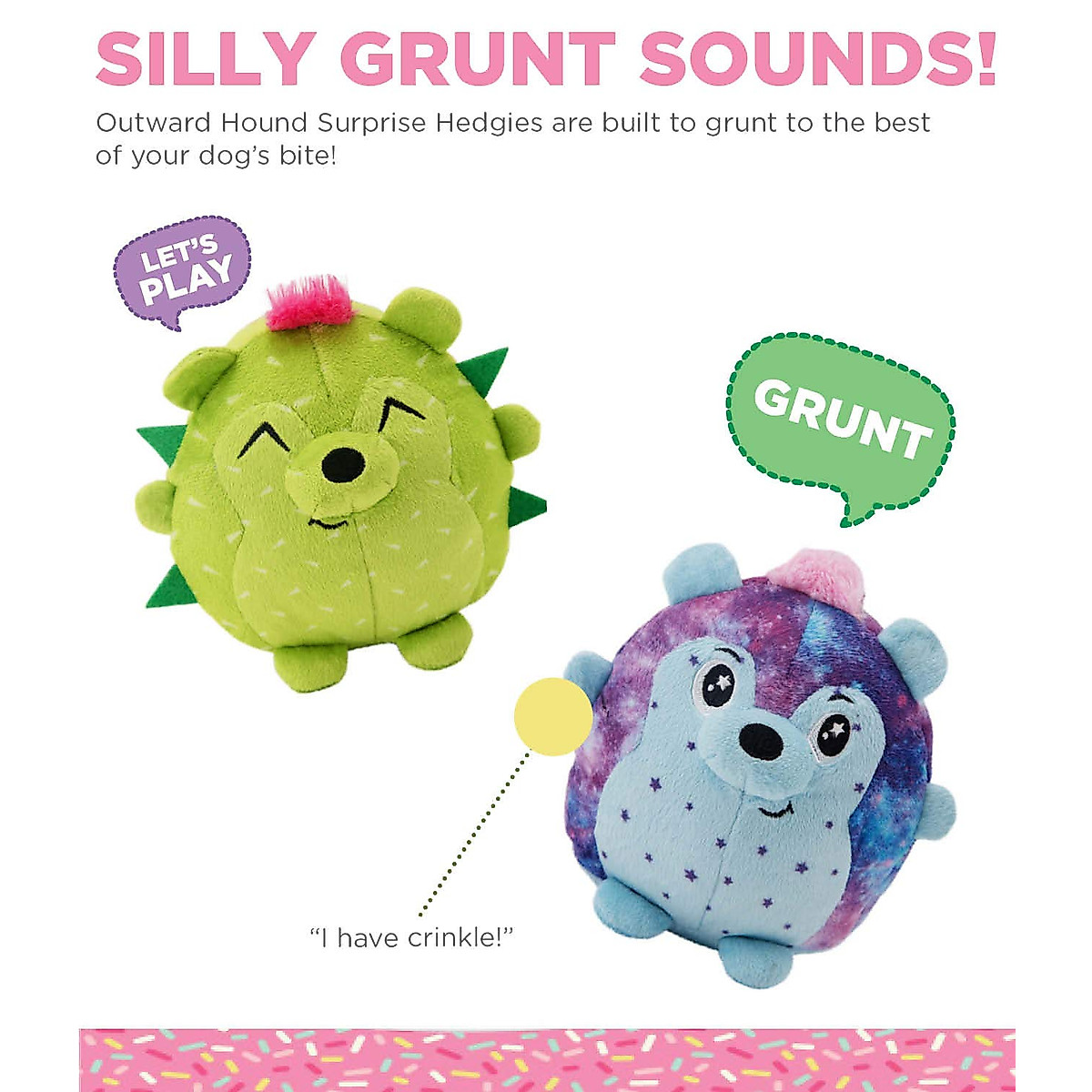 Outward Hound Surprise Hedgies Dog Toys - UNbox and Surprise! Collect All 3 Grunting Hedgies Dog Toys!