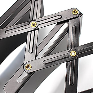 Md Trade Bookends Metal Iron Adjustable Books Holder Stand Desk Heavy Duty Nonskid Bookend, Black