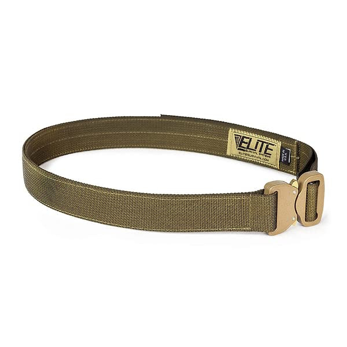 ELITE SURVIVAL SYSTEMS CO Shooters Belt with Cobra Buckle, Coyote, Large (CSB-T-L)