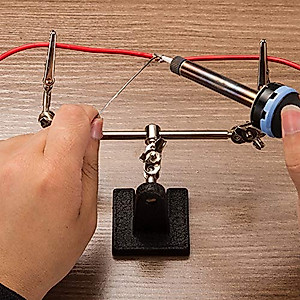 Soldering Iron Station Solder Kit - 48W 110V Soldering Tool Set Temp Adjustable Electric Welding for SMD/PCD/DIY Packed with Iron Tips/Solder Wire/Tip Cleaner/Solder Wire Holder