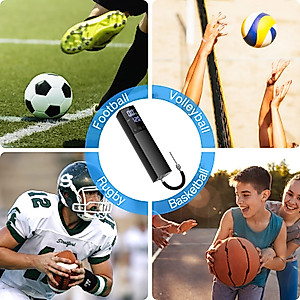 Motorenbau Electric Ball Pump,Smart Air Pump Portable Fast Ball Inflation Accurate Pressure Gauge and Digital LCD Display for Basketball Football Soccer Volleyball (2 Pin and 1 Spout)