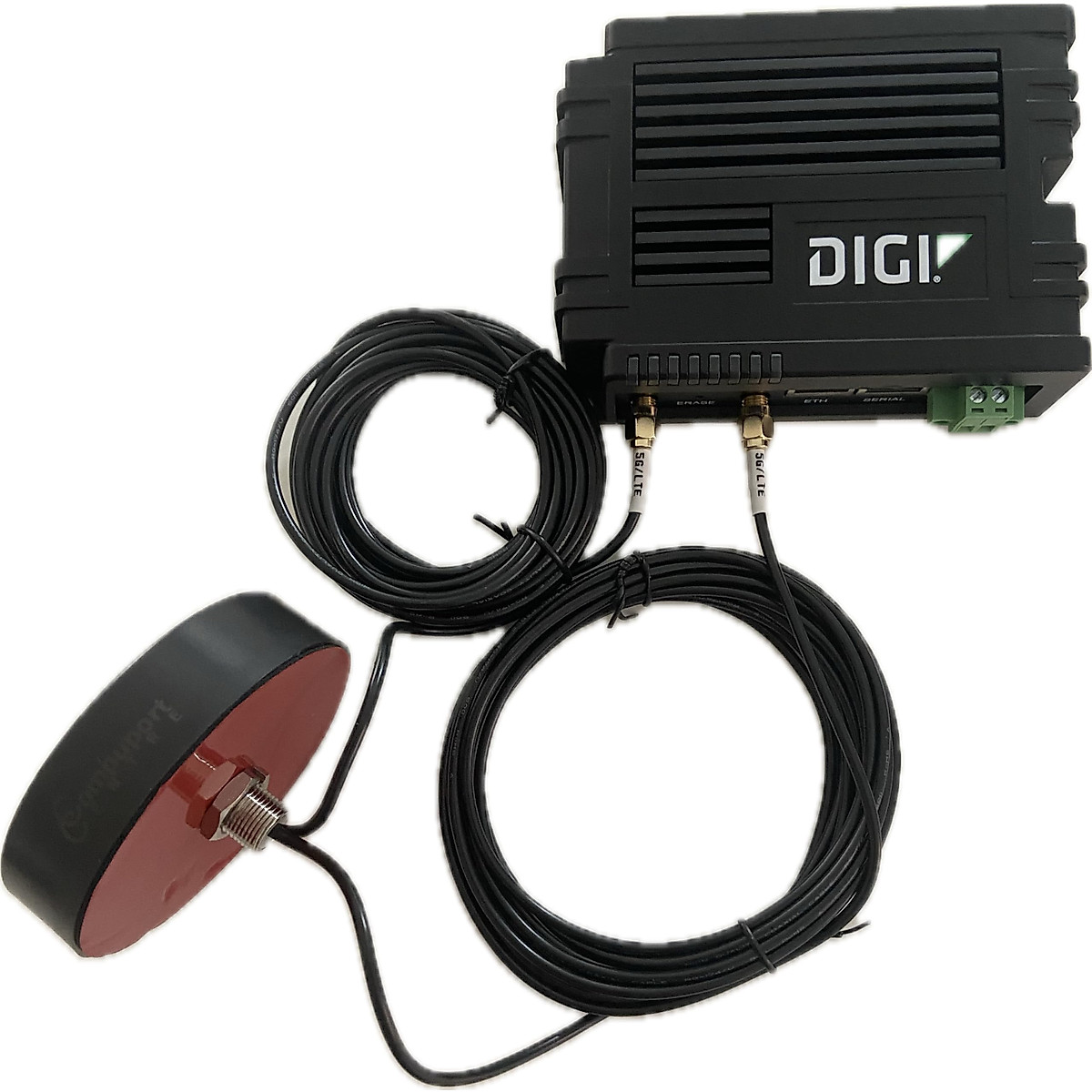 CompuPort 5G LTE MIMO Puck Antenna, Vandal Resistance, Dual-Diversity 15ft. Cables with SMA Male connectors, Omni-Directional Compatible with Sierra Wireless, Teltonika, Digi, & Cradlepoint.