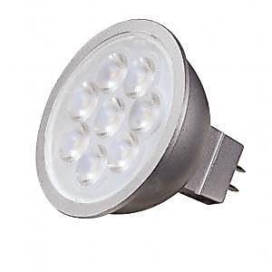 SATCO S9496-6.5 Watt; LED MR16 LED; 3000K; 12 Volt AC/DC (12 LED Bulbs Included)