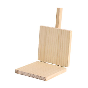 IEUDNS Dough Presser Dough Pressing Tool, Wooden Wooden Tortilla Press Maker, Manual Dumpling Wrapper Presser Kitchen Gadgets, Beige