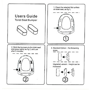 Toilet Seat Bumper (Upgrade 3.0) Bidet Seat Bumpers with Strong Buffer and Adhesive Function for Bidet Attachment - Keep Your Toilet Seat More Secure and Comfortable!(4 Pieces)