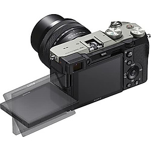 Sony a7C Mirrorless Camera Bundle (Silver)- ILCE7C/S with FE 50mm f/1.8 Lens + Prime Accessory Package Including 128GB Memory, TTL Flash, Extra Battery, Software Package, Auxiliary Lenses & More