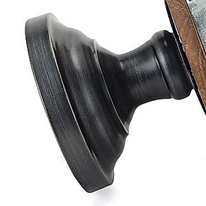 NIKKY HOME 7 Inch Natural Wood Cupcake Cake Stand Pedestal Tray, Round Farmhouse Decorative Wooden Serving Tray Candle Display Tray for Dessert Table, Kitchen Counter, Dining Room Table Centerpiece