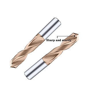 VIEUE Drill Bits Coated Solid Carbide Drills for CNC Machining Centers Carbide Drills 1.0-20mm Metalworking Drills (Color : 5pcs, Hole Diameter : 9.5x35x65)