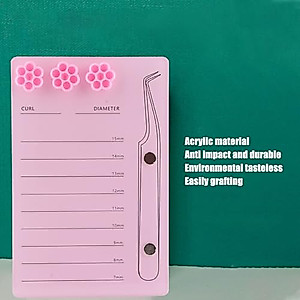 3 in 1 Eyelash Extension Tray, 7-15mm Acrylic False Lash Tray Eyelash Extension Holder Eyelashes Display Strip Lash Pallet with Magnetic Suction Holes for Eyelash Training Institutions