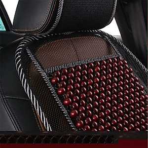 Wood Bead Car Seat Cover Cushion, Cooling & Breathing, Automotive Beaded Driver Seat Massager Cushion for Lower Back Pain