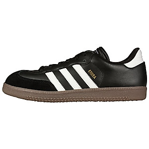adidas Boy's Samba Classic Soccer Shoe, Black/White/Black, 2 Little Kid