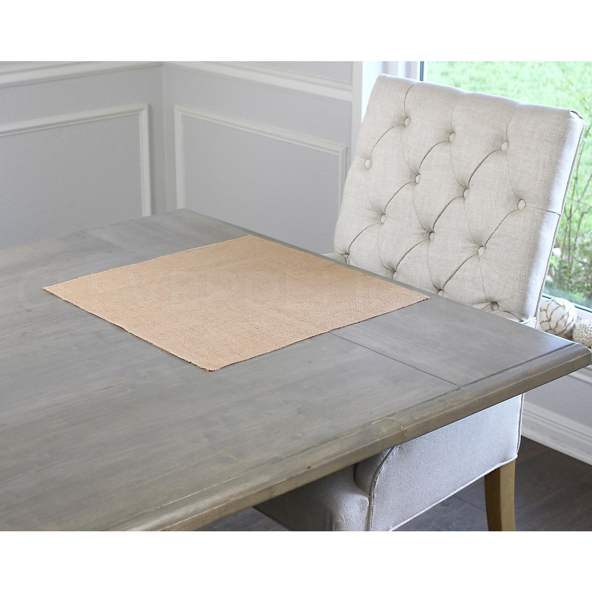 CleverDelights 20 Inch Burlap Squares - 12 Pack - Premium Jute Burlap - Finished Edges - 20" x 20"