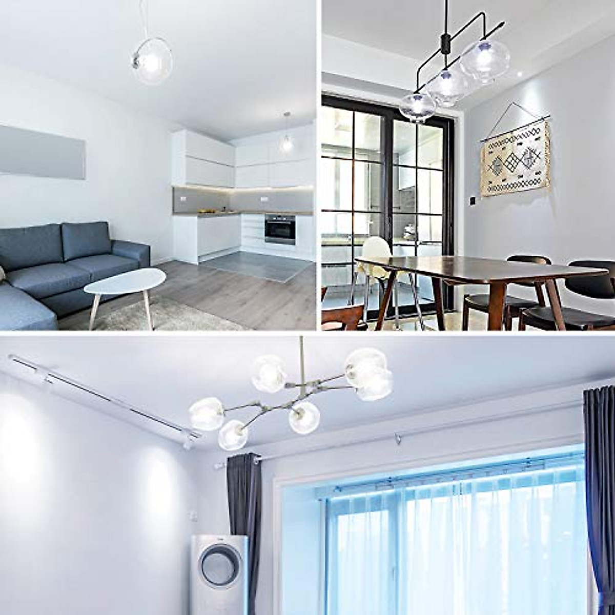 OMAYKEY 12W Dimmable Large LED Globe Bulb 100W Equivalent 1000 Lumens, 5000K Daylight White E26 Medium Base, Vintage Edison G125 Large Globe Clear Glass LED Filament Light Bulb, Deep Dimming Version