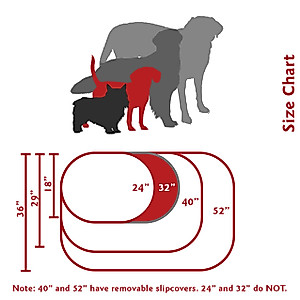 Majestic Pet 32 Inch Suede Calming Dog Bed Washable – Cozy Soft Round Dog Bed with Spine Support for Dogs to Rest their Head - Fluffy Donut Dog Bed 32x23x7 (Inch) - Round Pet Bed Medium – Gray