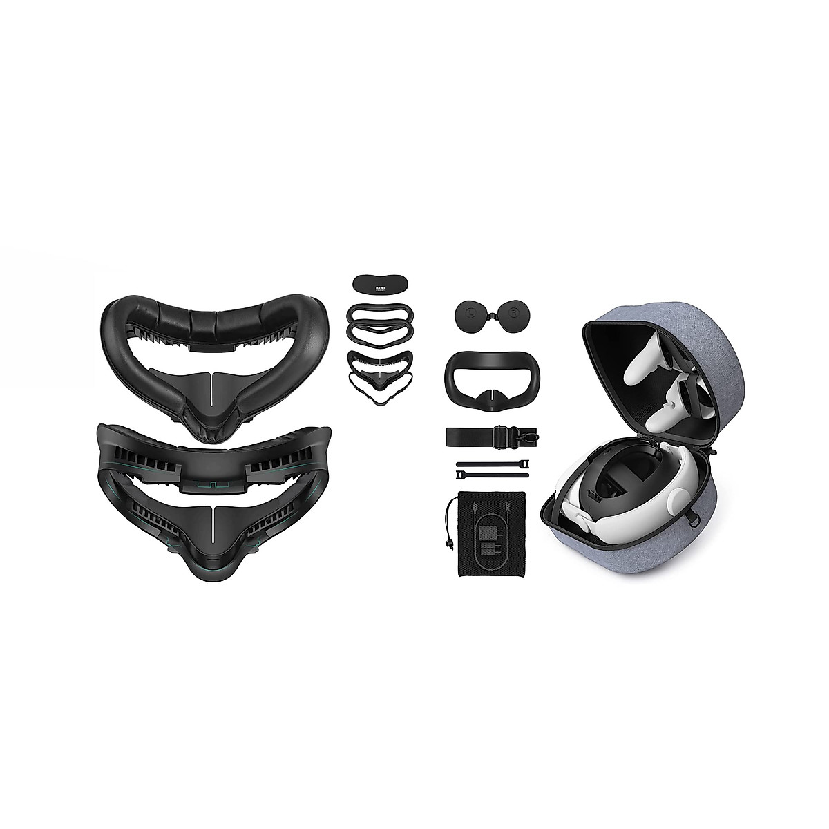 KIWI design Hard Protective Carry Case and Fitness Facial Interface Accessories