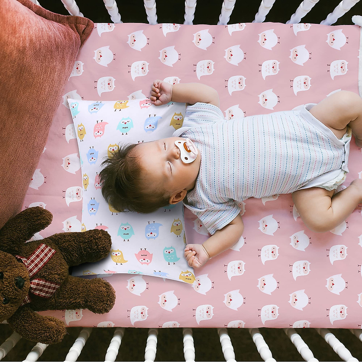 UOMNY Toddler Pillowcases 18 * 13 and Crib Sheet 52 * 28