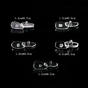 Eyeglass Repair Kit with Box- 50pcs Nose Pad Screws, 35 Pairs of Soft Silicone Nose Pads, Non-Slip Ear Hook, Tweezer,Screwdriver & Cleaning Cloth - for Glasses, Sunglasses Nose Pad Replacement Kit