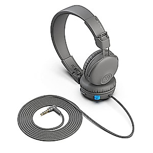 JLab JBuddies Learn On-Ear Kids Headphones | Retractable Boom Mic | Built-in Volume Regulators for Safety | Folding | Adjustable | Great for Schooling Homework and Virtual Classes