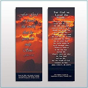 eThought BB-FBV-100 Bible Verse Cards - Pack of 100 Religious Bookmarks - Scripture Memorization Cards, Bible Verse Markers, Encourage and Share The Gospel, Full Color
