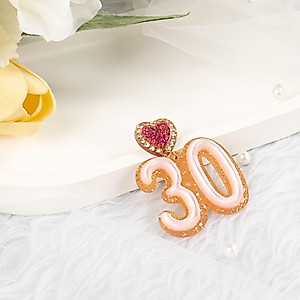 30th Birthday Earrings, Finally 30th Birthday Gifts Idea for Her, Dangle Drop Birthday Earrings for 30 Birthday Decorations Gifts Ieda for Women 30 Decorations