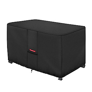Porch Shield Patio Fire Pit Cover - Waterproof 600D Outdoor Rectangular Fire Table Cover Deck Box Protector - 54 x 28 inch, Black