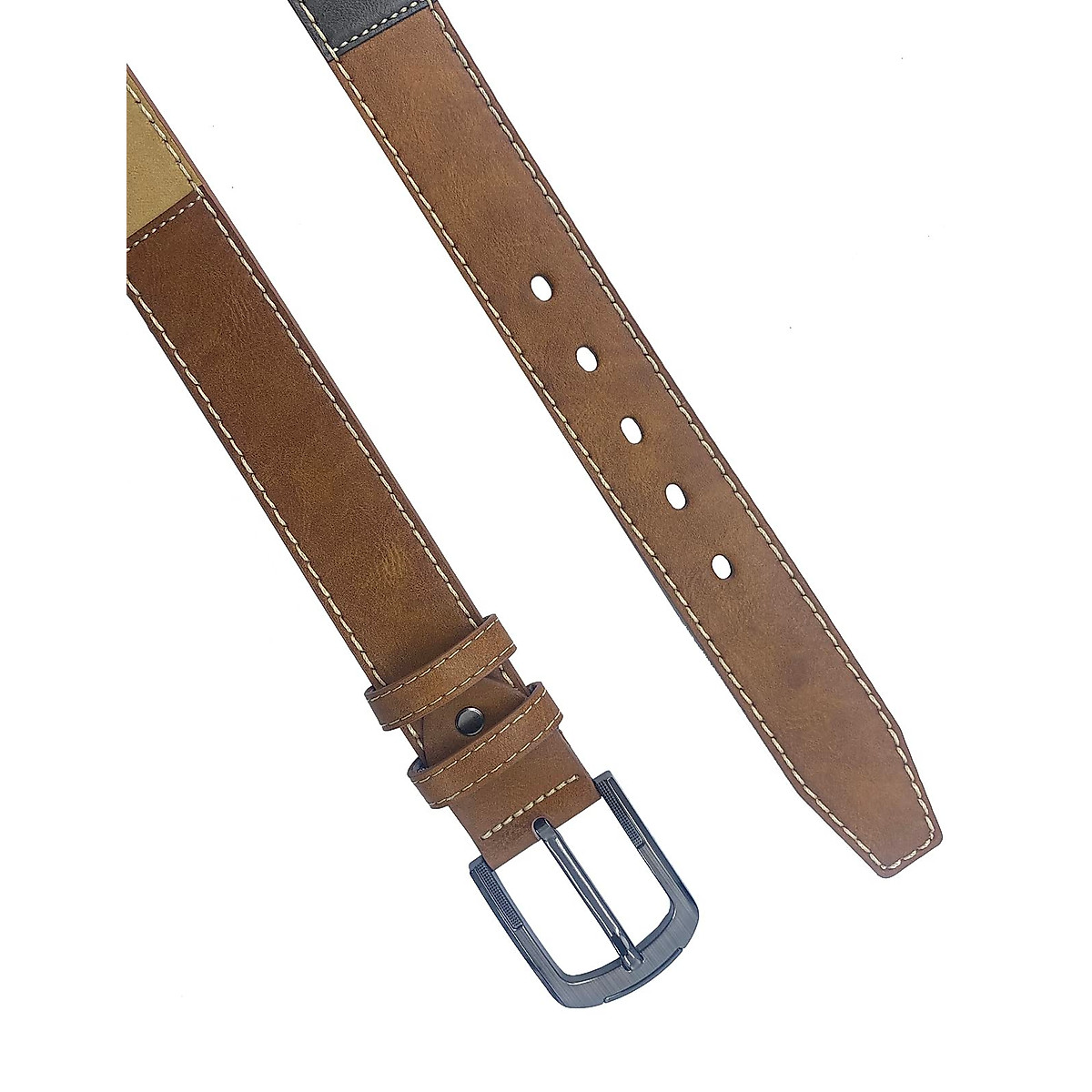 URAMAN Cowboy Embossed Leather Belts For Men With Buckle Western Country Belts for Jeans Pants Dresses Casual