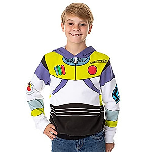 Disney Boy's Toy Story Buzz Lightyear Space Ranger Pullover Hoodie (Small)