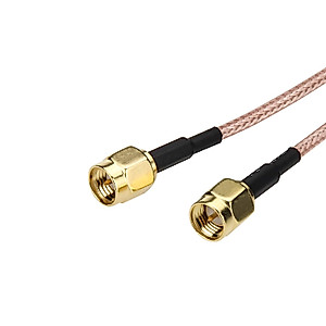 SMA Splitter Cable, Tecreddy 4G LTE Antenna Adapter Splitter Cable SMA Female to Dual SMA Male Connector Compatible with 4G LTE Wireless Router, WiFi Antenna Adapter Connector, 6 inch