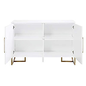 CosmoLiving by Cosmopolitan CosmoLiving Herringbone Unit, White Console