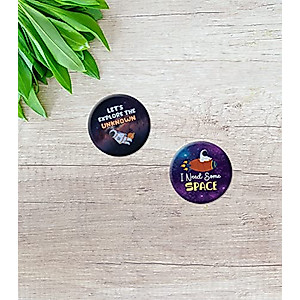 Creanoso Future Astronaut Buttons (1-Set X 10 Buttons) - Stocking Stuffers Premium Quality Gift Ideas for Children, Teens, & Adults - Corporate Giveaways & Party Favors