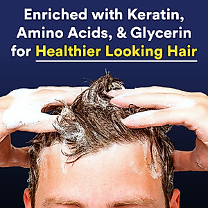 Suave Men 3-in-1 Shampoo Conditioner Body Wash for Gentle Cleansing and Conditioning Citrus Rush Mens Shampoo 3 in 1 Formula with Keratin and Glycerin 28 oz