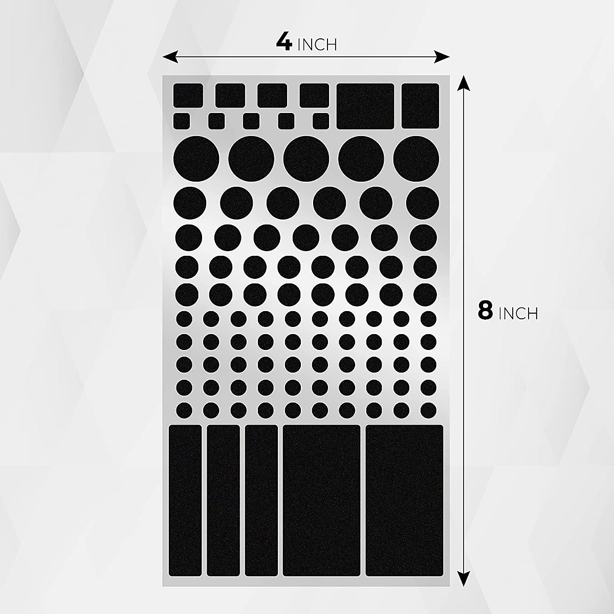 FLANCCI LED Light Blocking Stickers, Light Dimming LED Filters, (4 Sheets) Dimming Sheets for Routers, LED Covers Blackout, Dimming 80% ~ 100% of LED Lights (4Sheets = 2 Cut Out + 2 Uncut)