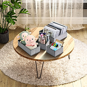 DIMJ Drawer Organizers Cloths, Closet Underwear Organizer, 12 Packs Foldable Closet Organizers, Sock Drawer Organizer, Fabric Dresser Drawer Dividers for Clothes Underwear Bras Socks. (Blended)