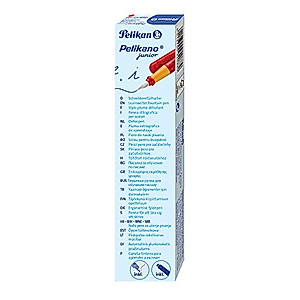 Pelikan Pelikano Jr. Fountain Pen, Right-Handed, Medium Nib, Red, 1 Pen, 940882