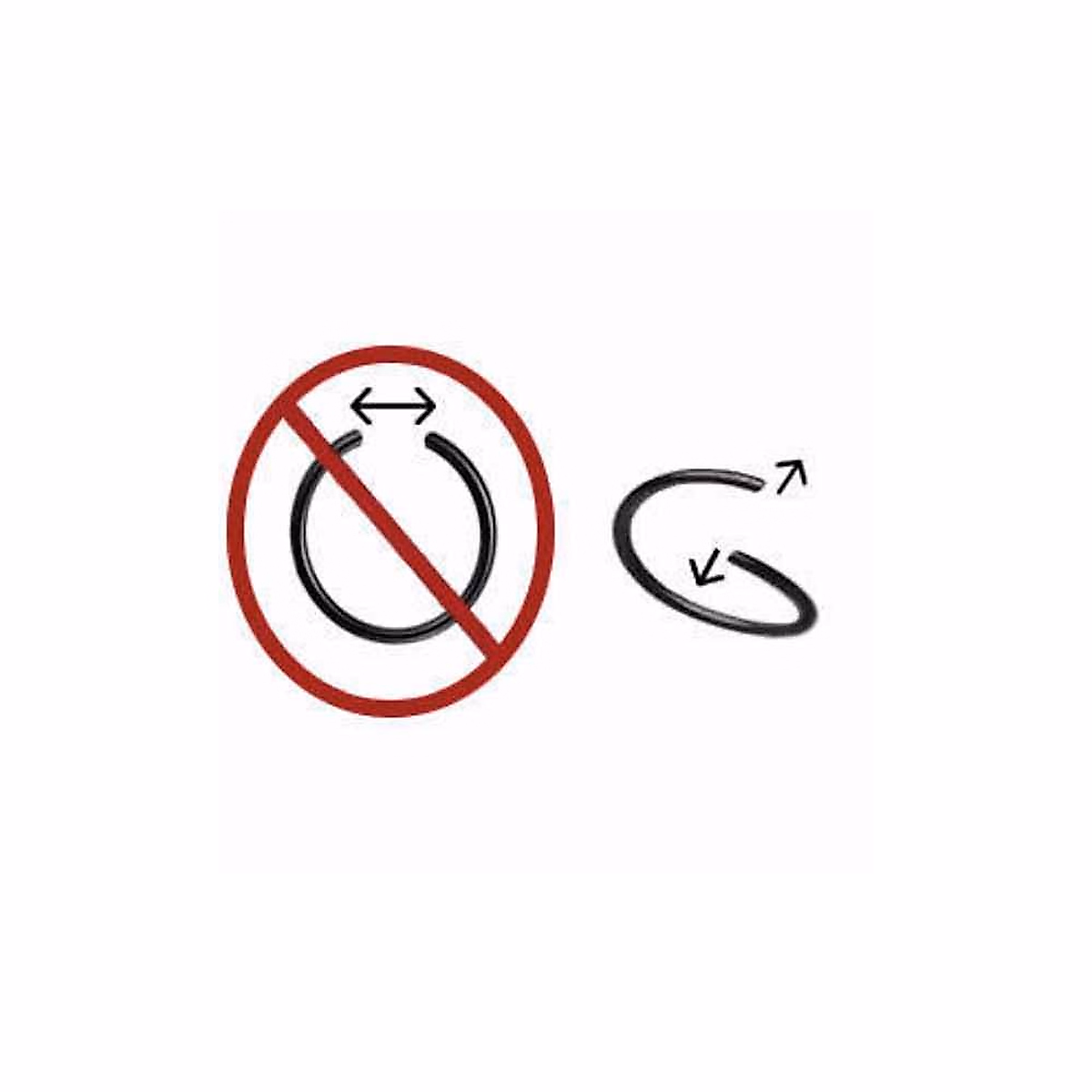 Gold-Tone 316L Surgical Steel Seamless Annealed Continuous Nose Ring Hoop 1/4" 20G