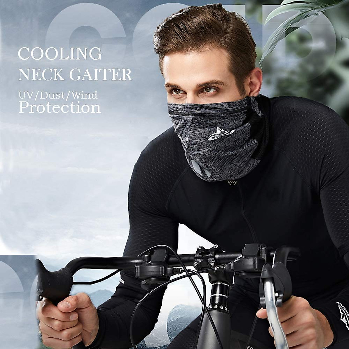 LANVODO UV Protection Neck Gaiter, Adjustable Cooling Neck Gaiter for Men and Women, Dust Bandana for Outdoor Running, Hiking, Cycling