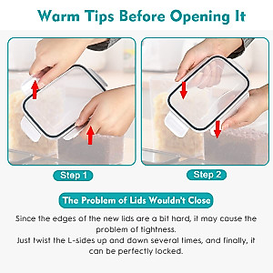 21 Pack Airtight Food Storage Containers Set, Kitchen & Pantry Organization Containers for Cereal, Flour & Sugar, BPA Free Plastic Cereal Container with Easy Lock Lids, Labels, Marker & Spoon Set