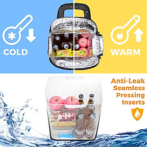 DBTAC Tactical Lunch Backpack, Large Lunch Cooler for Men Women | Backpack Coolers insulated for Work Picnic Travel (Black Camo, 24-Cans)