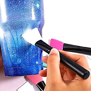 4pcs Epoxy Mixer Paddles 2pcs Silicon Brushes Epoxy Resin Mixer for Drill Paint Mixer Resin Stirrer Without Bubbles Glitter Resin Glazes Resin Molds Mixing Epoxy Tumblers Cups (Purple+Cyan)