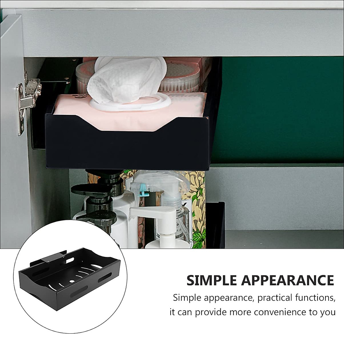 Alipis 1pc Home Organizer Function Sliding Organizers Out Bath Caddy Multi Square Telescopic Side for Storage Side-Pulling Draining Shelf Pulling Stainless Pull Holder Wall Steel Plastic