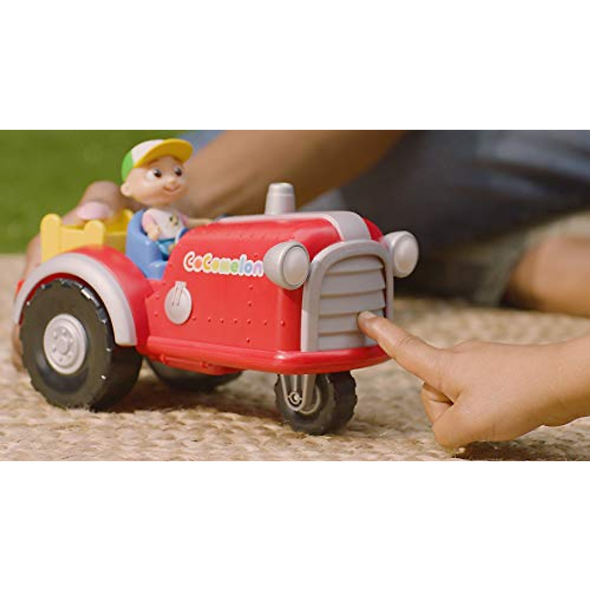 CoComelon Official Musical Tractor w/Sounds & Exclusive 3-inch Farm JJ Toy, Play a Clip of “Old Macdonald” Song Plus More Sounds and Phrases