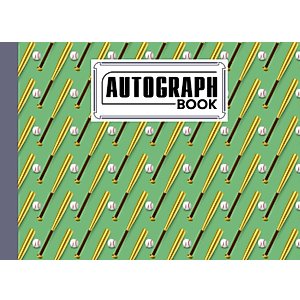 Autograph Book: Baseball Cover | Autograph Book for Adults & Kids, 150 Blank Pages, Starlight Design, Keepsake, Size 8.25" x 6" By Denise Foster