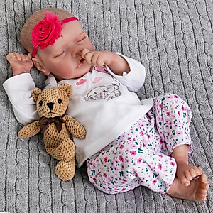 Aori Reborn Baby Dolls - Lifelike Newborn Baby Dolls, Full Body Vinyl Realistic Baby Doll Come with Feeding Toy Accessories and Gift Box Set